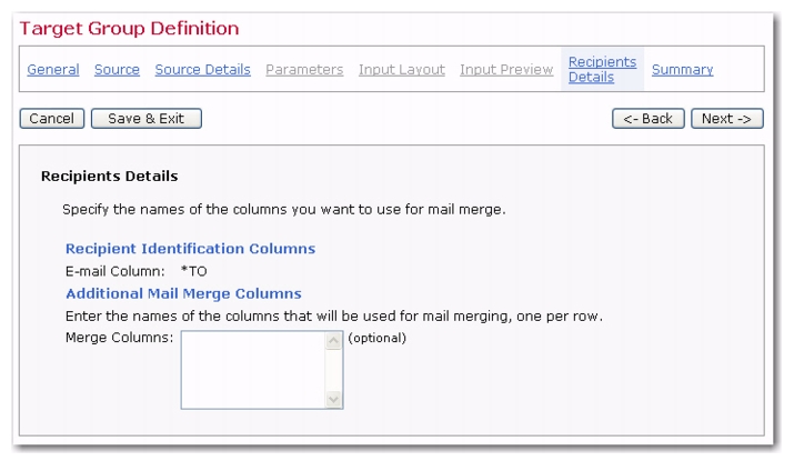 Classic LISTSERV List Target Groups